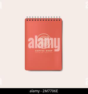 Spiral red notebook mockup isolated vector Stock Vector Image & Art - Alamy