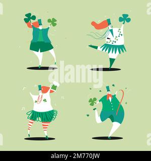 St. Patrick's Day celebration set layout vector Stock Vector Image ...
