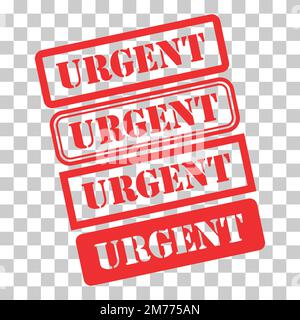 Set of Urgent stamp symbol, label sticker sign button, text banner ...