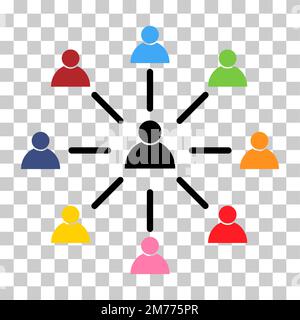 Employee engagement community vector icon, person flat web symbol ...