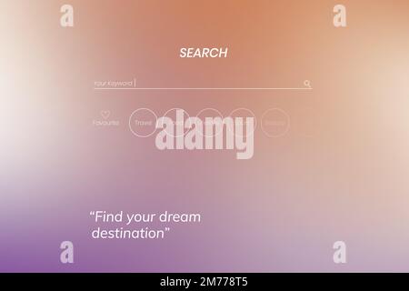 Find your dream destination on a search engine vector Stock Vector ...