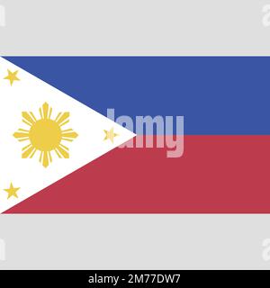 original and simple Republic of The Philippines flag isolated in ...