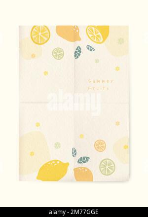 Lemon patterned background with design space vector Stock Vector Image ...
