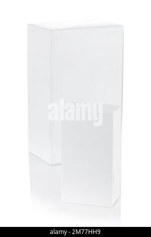 Two white paper boxes Stock Photo - Alamy