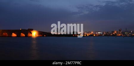 Kanuni Sultan Suleyman Bridge, located in Buyukcekmece, Turkey, was ...