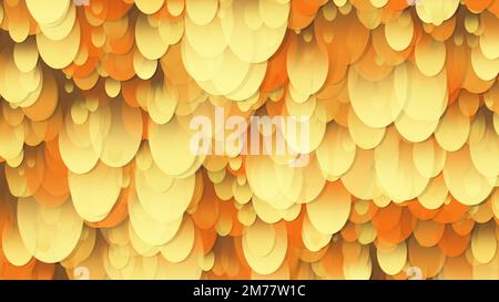 3D rendering of an array of ellipses. Ellipses of different sizes in ...