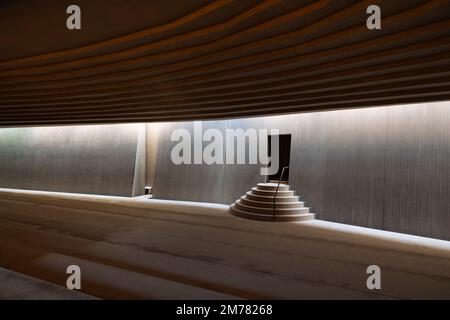 Mihrab and Minbar of Sancaklar Mosque. Modern mosque architecture desgined by Emre Arolat ...