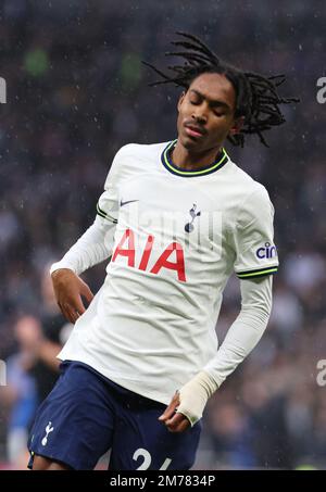 Tottenham Hotspur's Djed Spence during the Premier League match at ...
