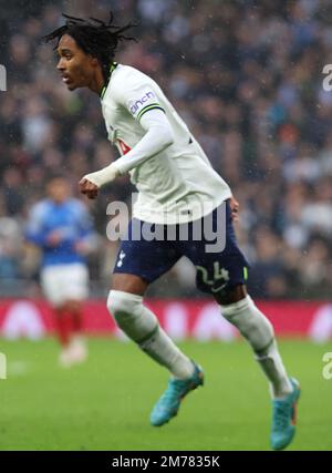 Tottenham Hotspur's Djed Spence in action during the Premier League ...