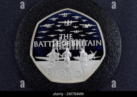 2015 commemorative silver proof piedfort 50p coin celebrating the 75th ...