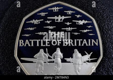 Battle Of Britain 75th Anniversary Commemorative Coin Stock Photo - Alamy