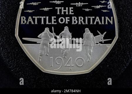 Battle Of Britain 75th Anniversary Commemorative Coin Stock Photo - Alamy