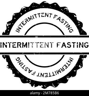 Grunge black intermittent fasting word square rubber seal stamp on white background Stock Vector ...