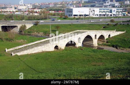 Located in Istanbul, Turkey, the Haramidere Bridge was built by Mimar ...