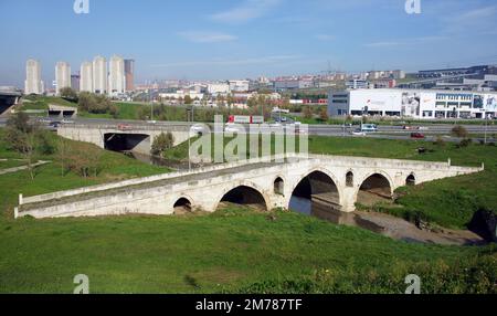 Located in Istanbul, Turkey, the Haramidere Bridge was built by Mimar ...