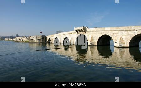 Kanuni Sultan Suleyman Bridge, located in Buyukcekmece, Turkey, was ...