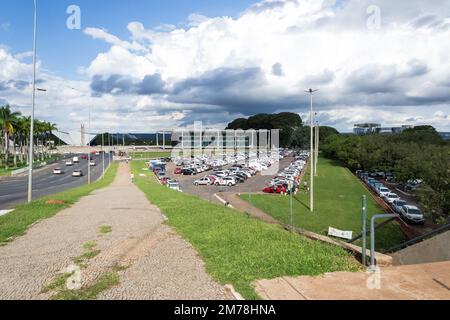 Architectural detail of the Exio Monumental (Monumental Axis), the main ...