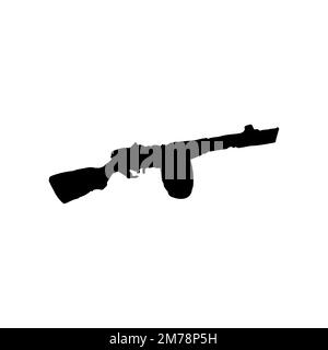 Assault riffle icon. Simple style no war poster background symbol. Gun ...