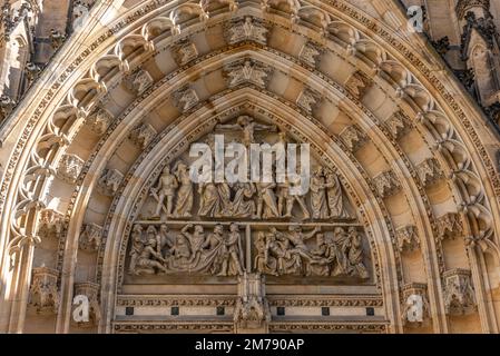 Bas-relief on St. Vitus cathedral at Prague castle Stock Photo - Alamy