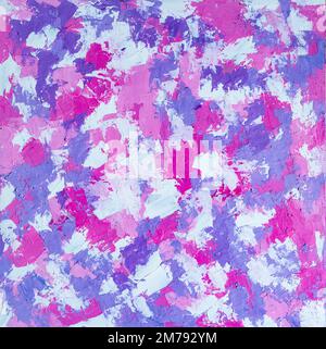 White and lavender background painting. Textured brush strokes on paper ...