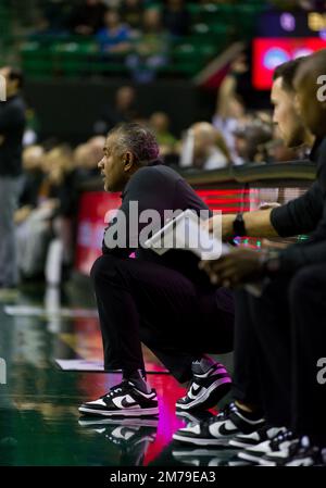 Kansas State head coach Jerome Tang directs his team in the first half ...