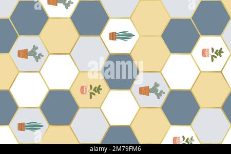 An illustration of colorful honeycomb patterns isolated on a white ...
