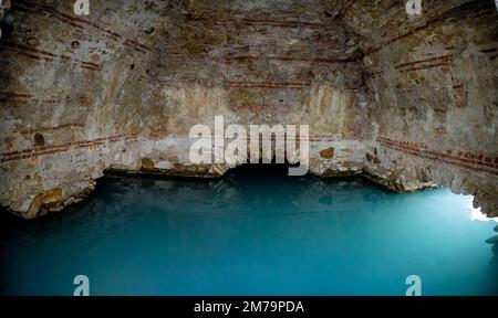The ancient Roman thermal baths of Casares in Malaga, Spain Stock Photo ...