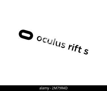 Oculus Rift S, Rotated Logo, White Background Stock Photo - Alamy