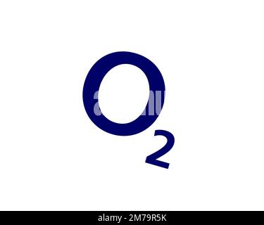 O2 UK, rotated logo, white background Stock Photo - Alamy