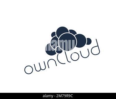 OwnCloud, rotated logo, white background B Stock Photo - Alamy