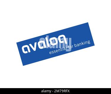 Avaloq, rotated logo, white background B Stock Photo - Alamy