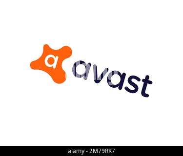 Avast, rotated logo, white background Stock Photo - Alamy