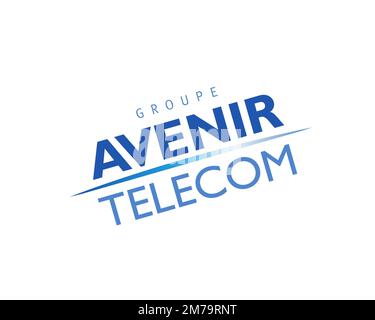 Avenir Telecom, Logo, White background Stock Photo - Alamy