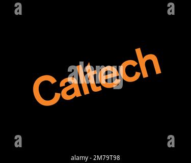 California Institute of Technology, rotated logo, black background ...