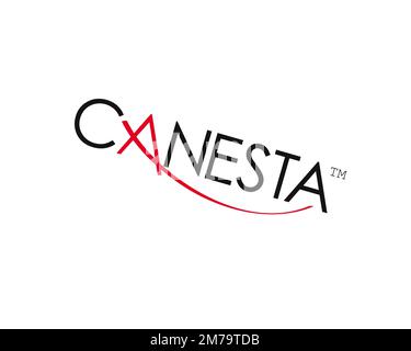 Canesta, rotated logo, white background Stock Photo - Alamy
