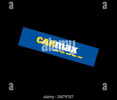 CarMax, rotated logo, black background Stock Photo - Alamy