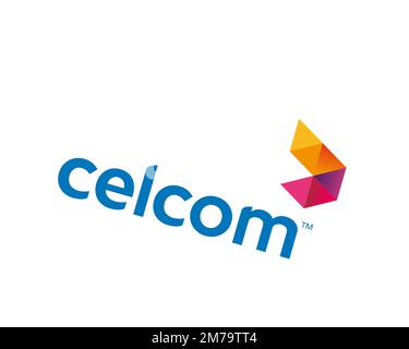 Celcom, rotated logo, white background Stock Photo - Alamy