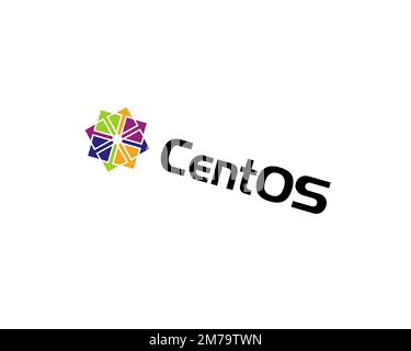 CentOS, rotated logo, white background Stock Photo - Alamy