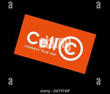 Cell C, rotated logo, black background Stock Photo - Alamy