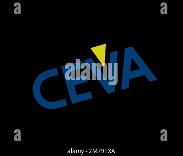 Ceva semiconductor company, rotated logo, white background Stock Photo ...