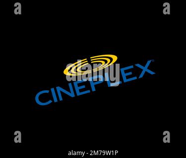 Cineplex entertainment company, rotated logo, black background B Stock ...