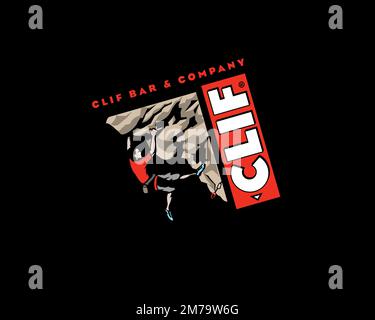 Clif Bar, rotated logo, black background B Stock Photo - Alamy