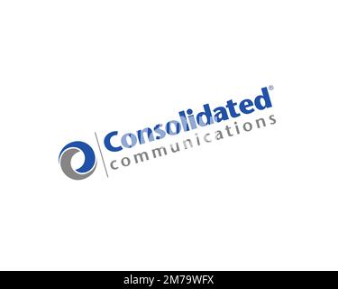Consolidated Communications, rotated logo, white background B Stock ...