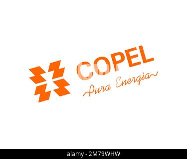 Copel, rotated logo, white background B Stock Photo - Alamy