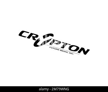 Crypton Future Media, rotated logo, white background Stock Photo - Alamy