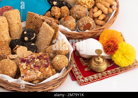 Indian Winter Delicacy viz. Tilgul, Til Mithai, Gajak, Chikki, Tilkut ...