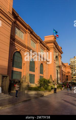 CAIRO, EGYPT - JANUARY 27, 2019: Aerial view of visitors of the ...