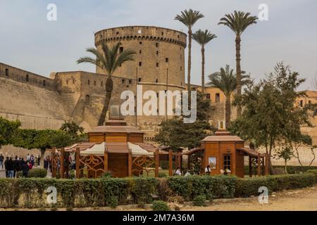 CAIRO, EGYPT - JANUARY 29, 2019: Aerial view of roofs in Cairo, Egypt ...