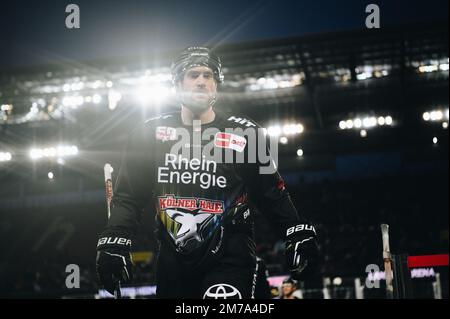 COLOGNE, GERMANY - JANUARY 08, 2023: BRADY AUSTIN. Hockey match DEL ...