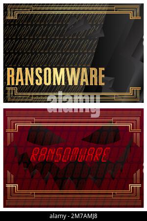 Luxury deluxe Ransomware Background vector illustration. Abstract ...